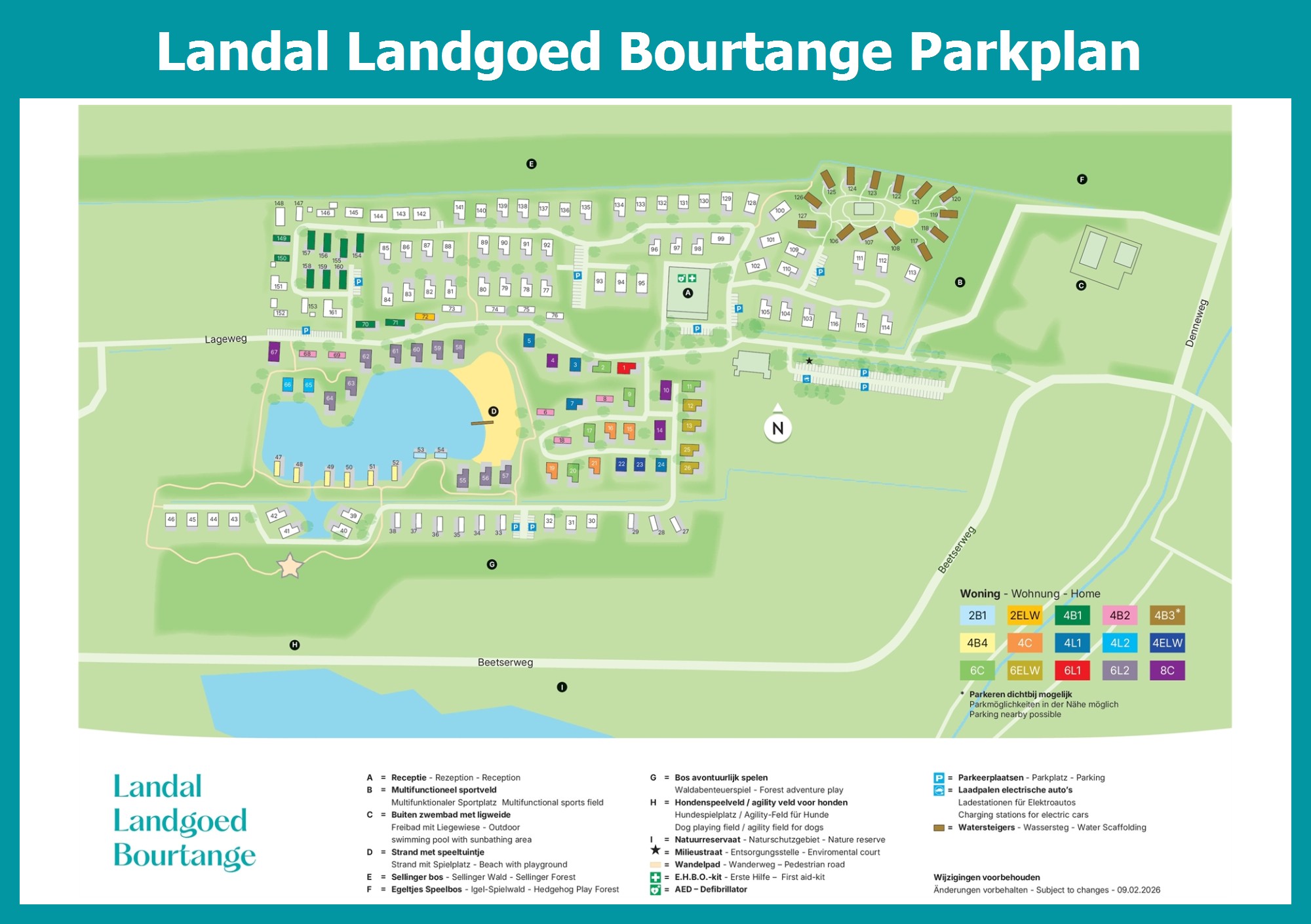 Landal Landgoed Bourtange Karte mit allen Ferienhäusern und ...